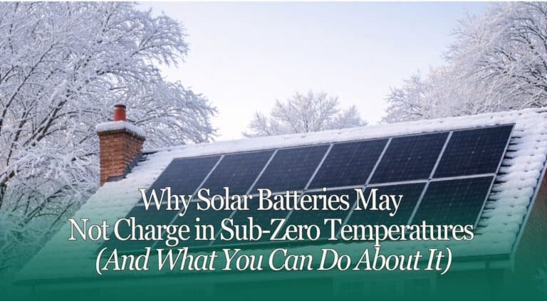Why Solar Batteries May Not Charge in Sub-Zero Temperatures (And What ...